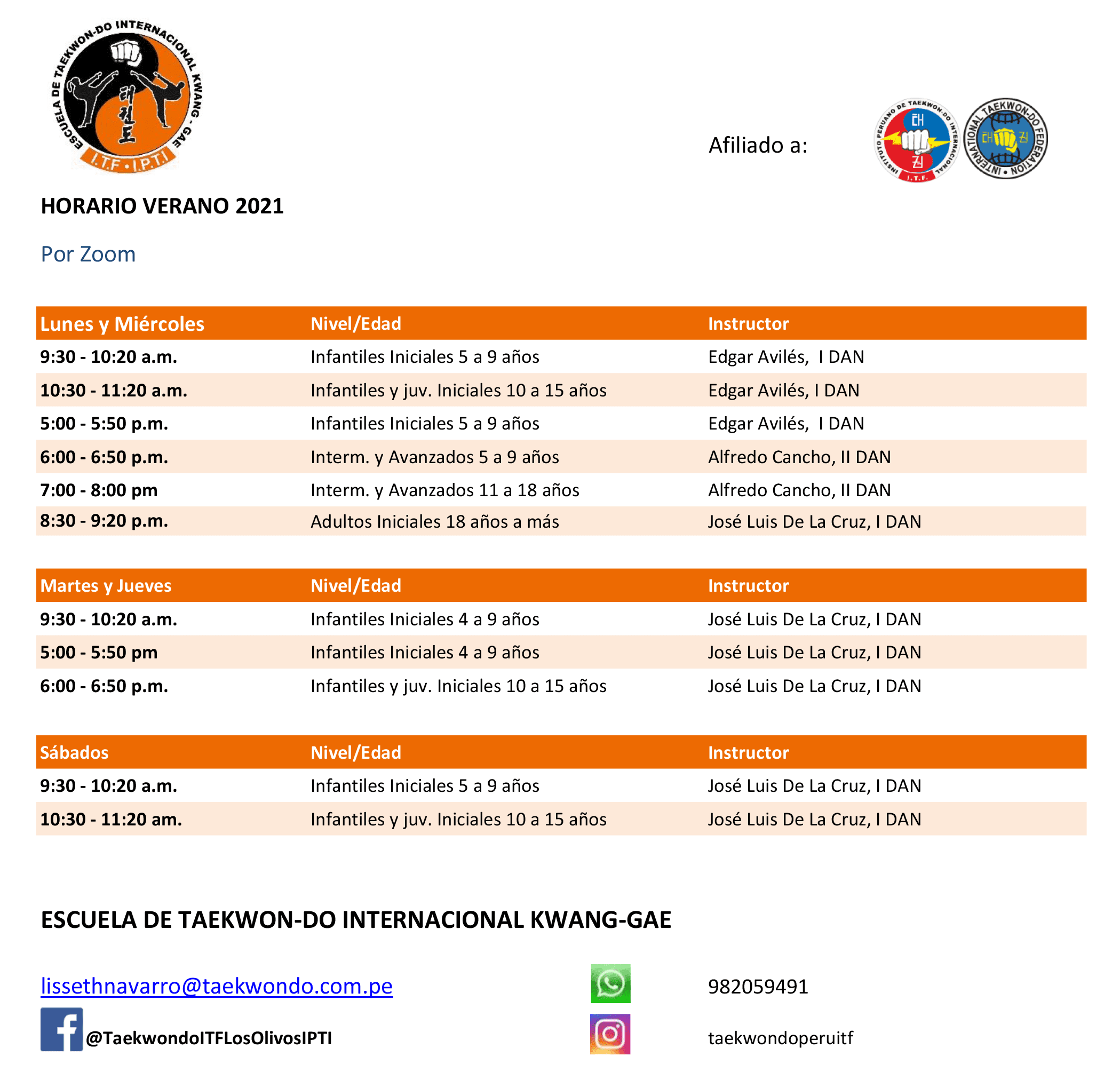 Kwang-Gae Dojang - Instituto Peruano de Taekwon-Do Internacional